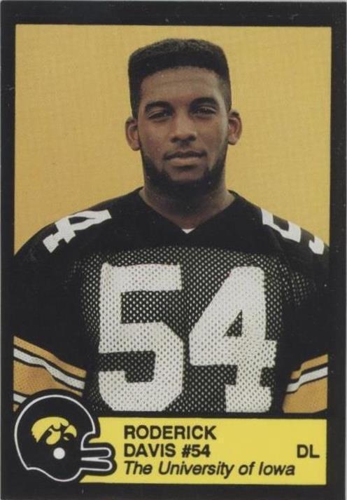 1989 Iowa Hawkeyes Team Issue - Roderick Davis (RC) for sale online | eBay