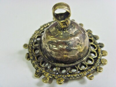 1700s antique Kuchi gypsy tribal Large Breast fertility pendant ...