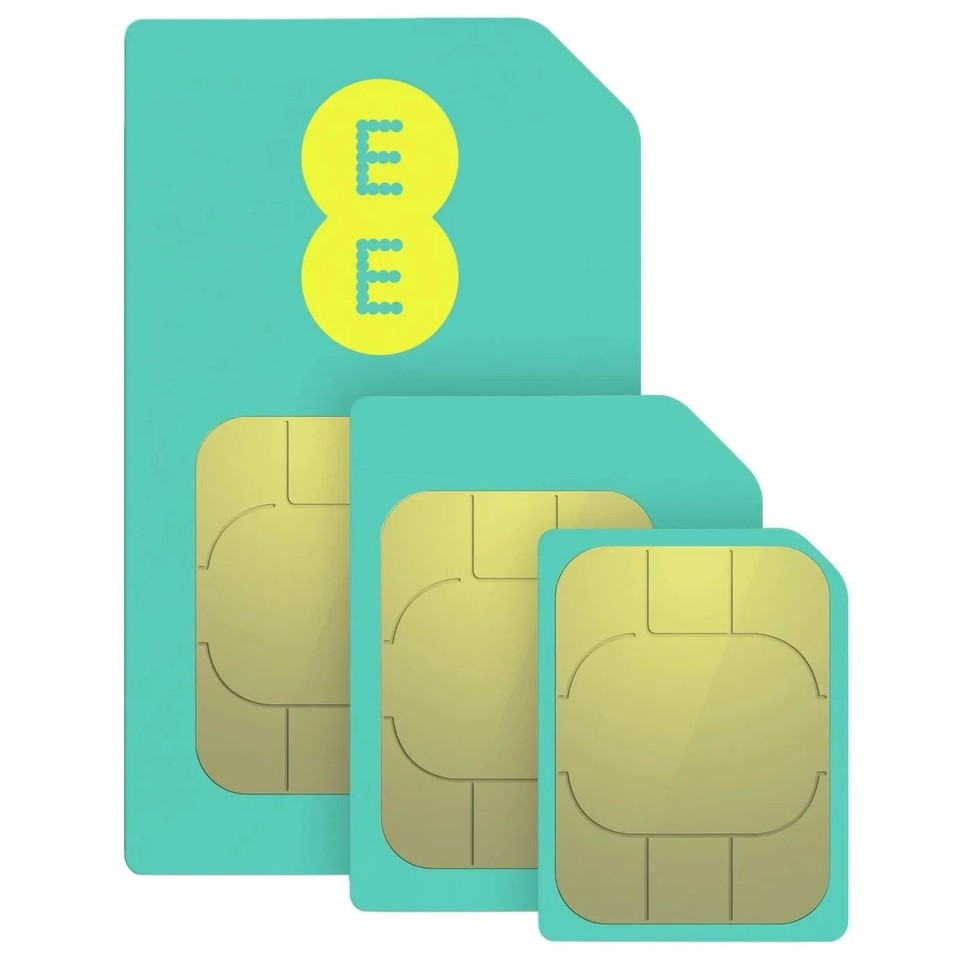 EE SIM Card PAYG Nano/Micro/Standard TRIO SIM CARD UK Pay As You Go UK ...