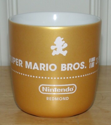 Nintendo Store Redmond Mug 35th Anniversary Gold Super Mario Bros Mug ...
