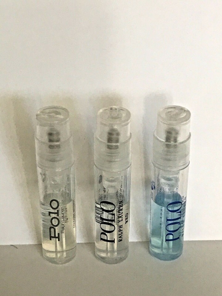 3 x Ralph Lauren POLO DEEP BLUE RED INTENSE Men's Cologne SAMPLE Spray ...