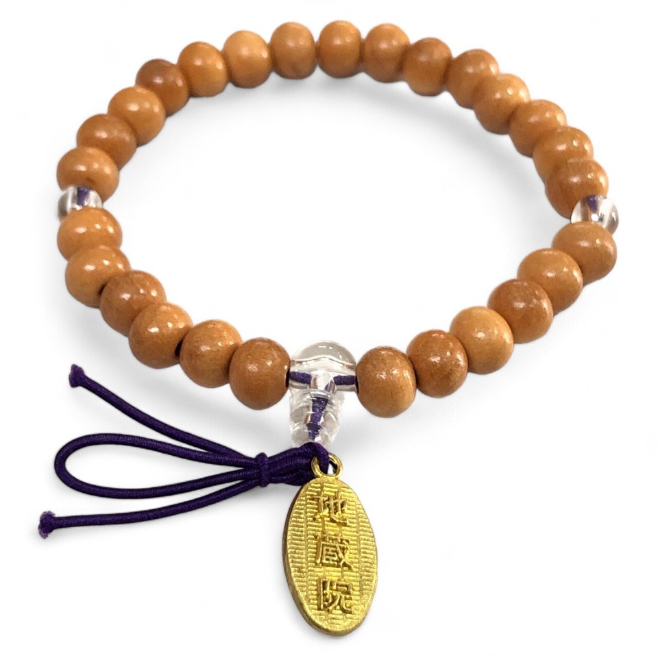 Japanese Prayer Beads Bracelet Buddhist Wooden Sandalwood Rosary Jizoin ...