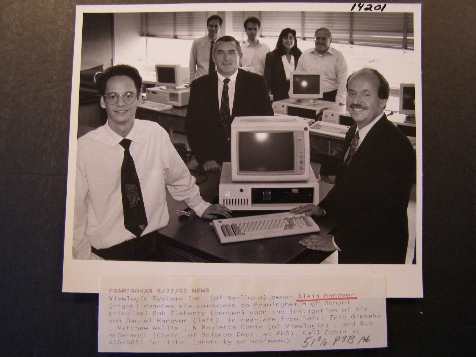 Glossy Press Photo 1992 Viewlogic Systems Inc. Owner Alain Hanover | eBay