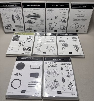 Lot of 9 Stampin Up Photopolymer / Cling Stamp Sets Different Themes | eBay