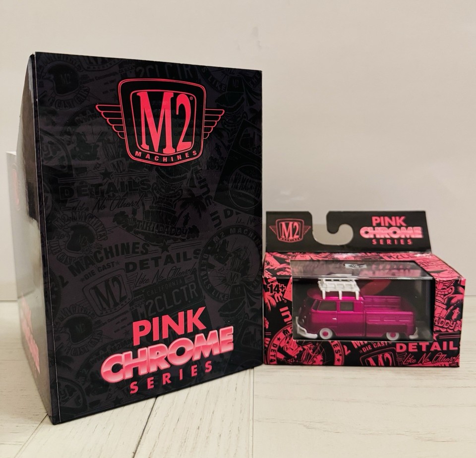 M2 Machines Pink Chrome Series (Set of 6) 1:64 Scale Limited Edition W ...