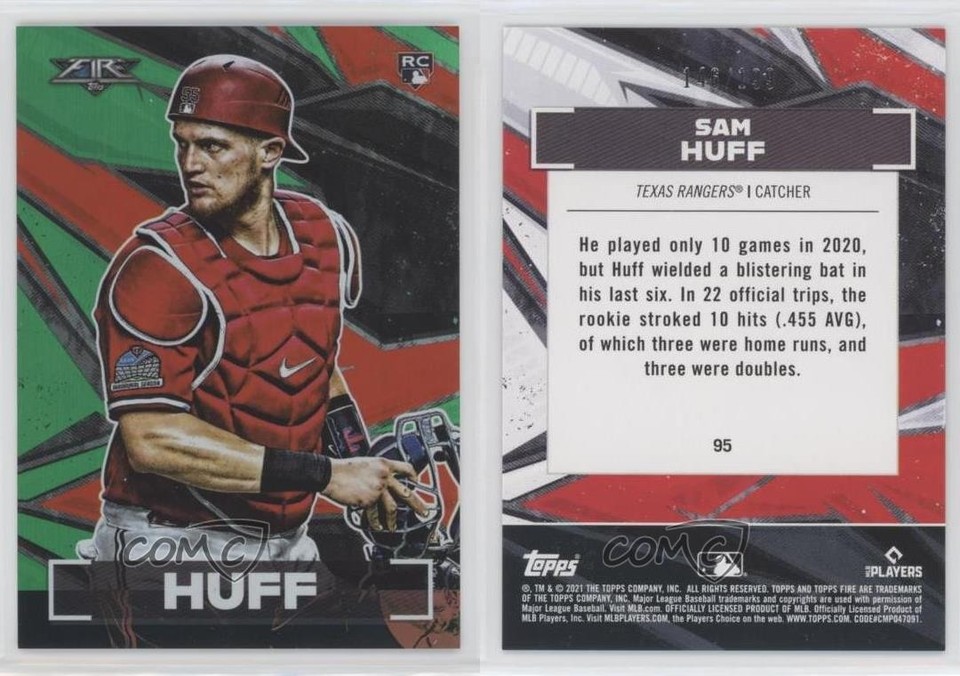 2021 Topps Fire Green 146/199 Sam Huff #95 Rookie RC 0c3e | eBay
