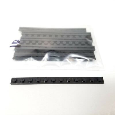 10 pcs LEGO MODULEX 12x1 Black Plate Architecture Model Building ...
