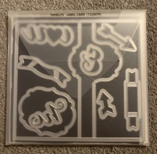 Stampin' up Label Card Thinlits Dies 9pc Flip Card Set by Sizzix for sale online | eBay