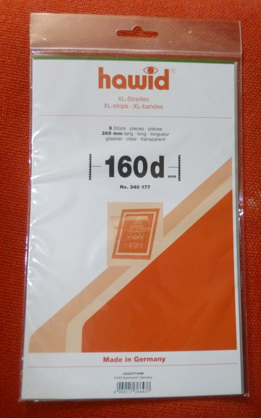 HAWID STAMP MOUNTS Block Size 265mm x 160mm CLEAR Back Pack of 6 340177 ...