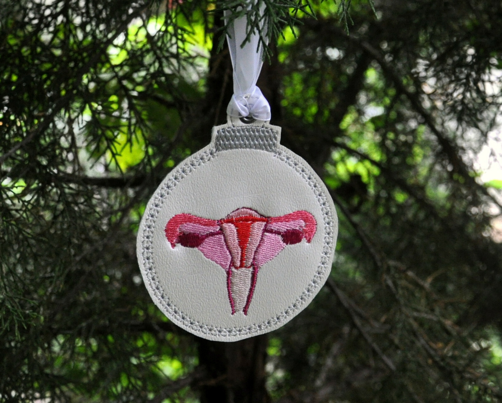 Uterus/Vagina Embroidered Christmas Ornament | eBay