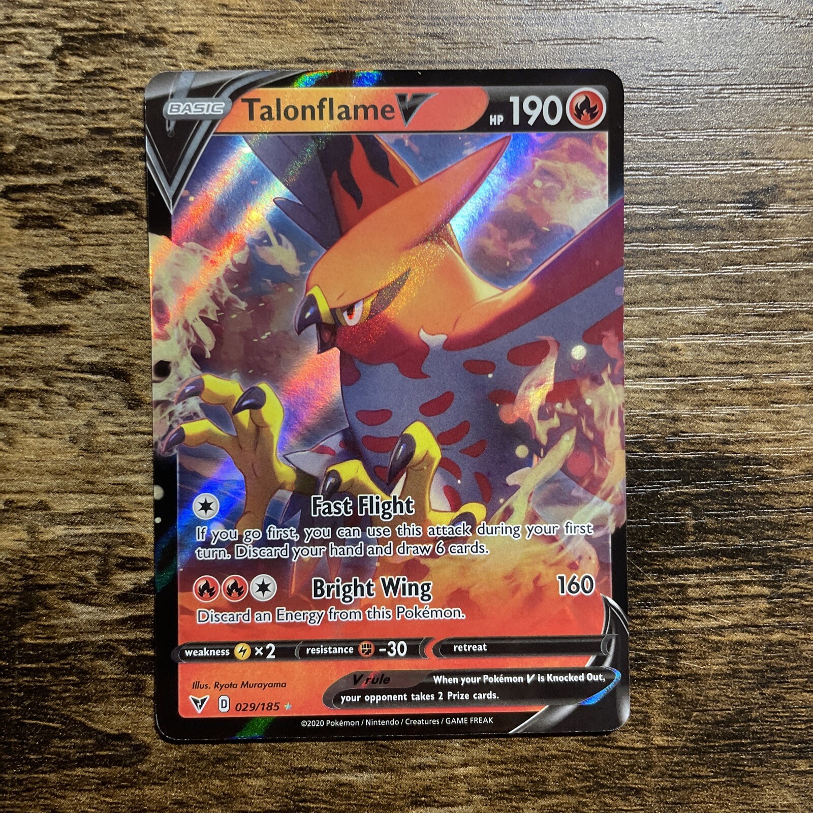 Talonflame V 029/185 Ultra Rare Vivid Voltage Pokemon Card | eBay
