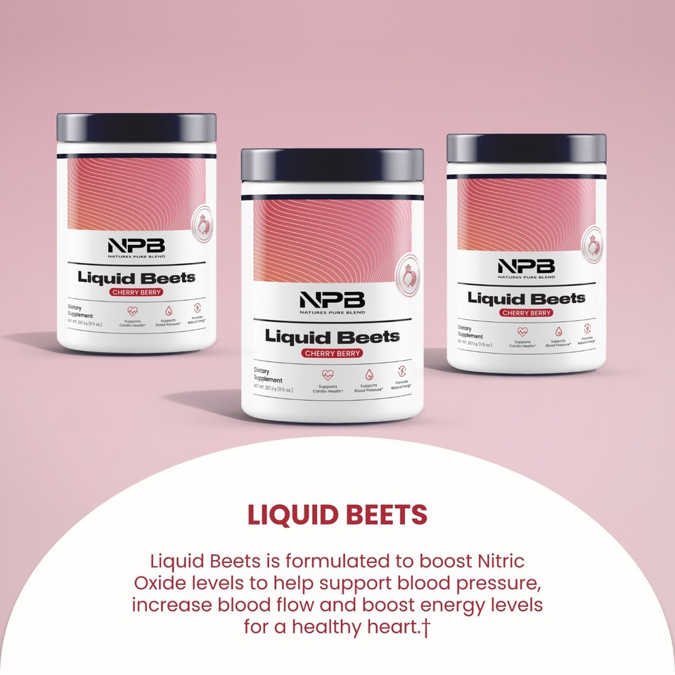 Nature's Pure Blend - Liquid Beets (8,000 MG Cherry Berry) Support ...