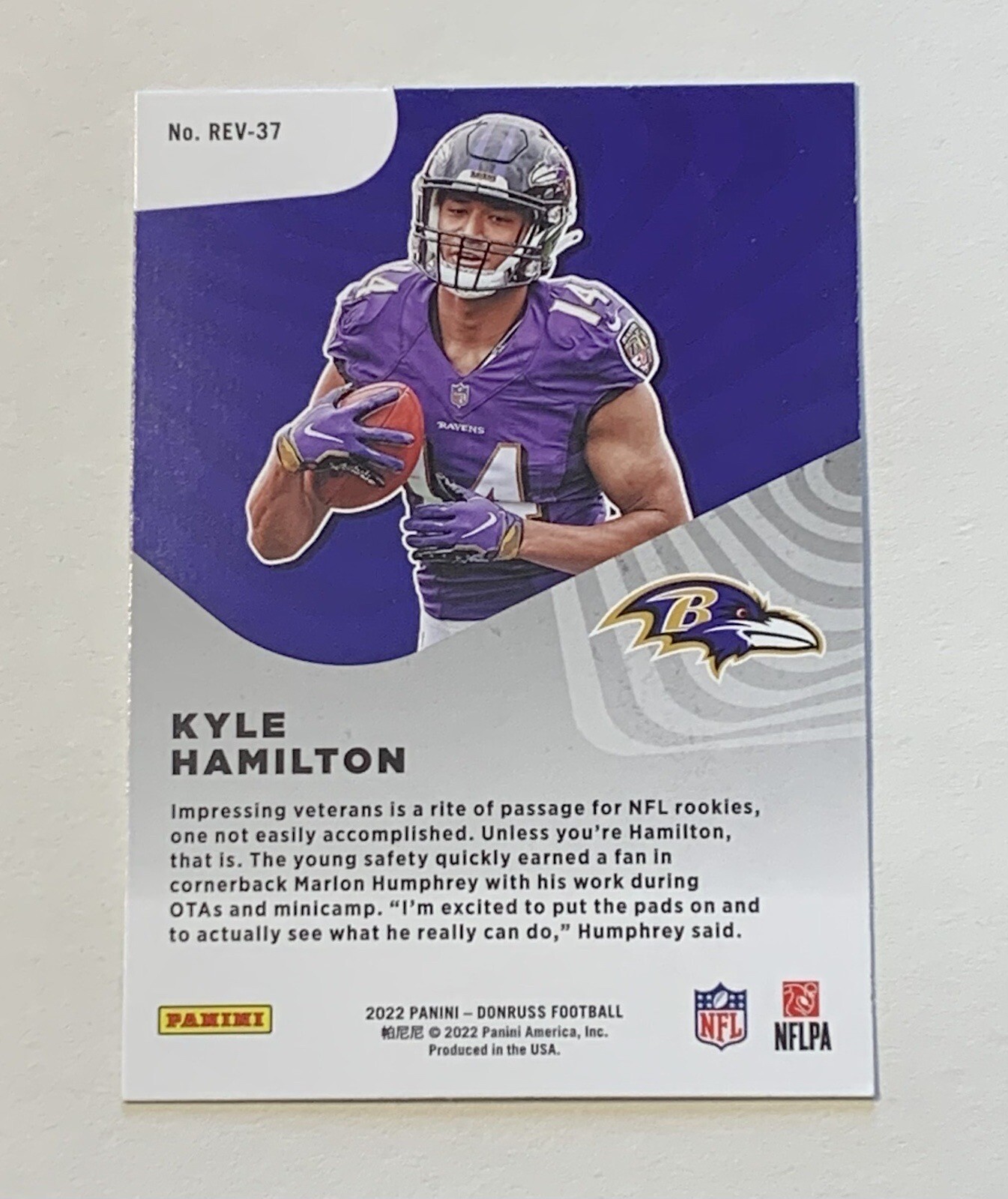 2022 Panini Donruss - Rookie Revolution Kyle Hamilton #REV-37 (RC) for ...