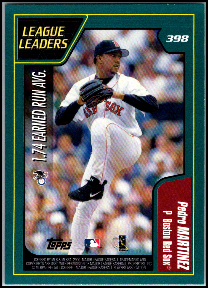 2001 Topps Limited Edition #398 Kevin Brown & Pedro Martinez - Leaders ...