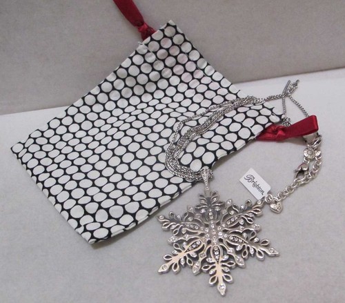 BRIGHTON Snowflake Kisses Silver-Plated Crystal Convertible Length ...