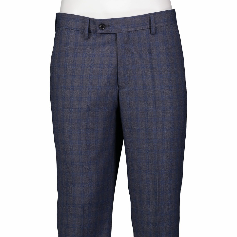 Alberto Cardinali Men's Gray Plaid 2 Button Slim Fit Business Suit NEW ...