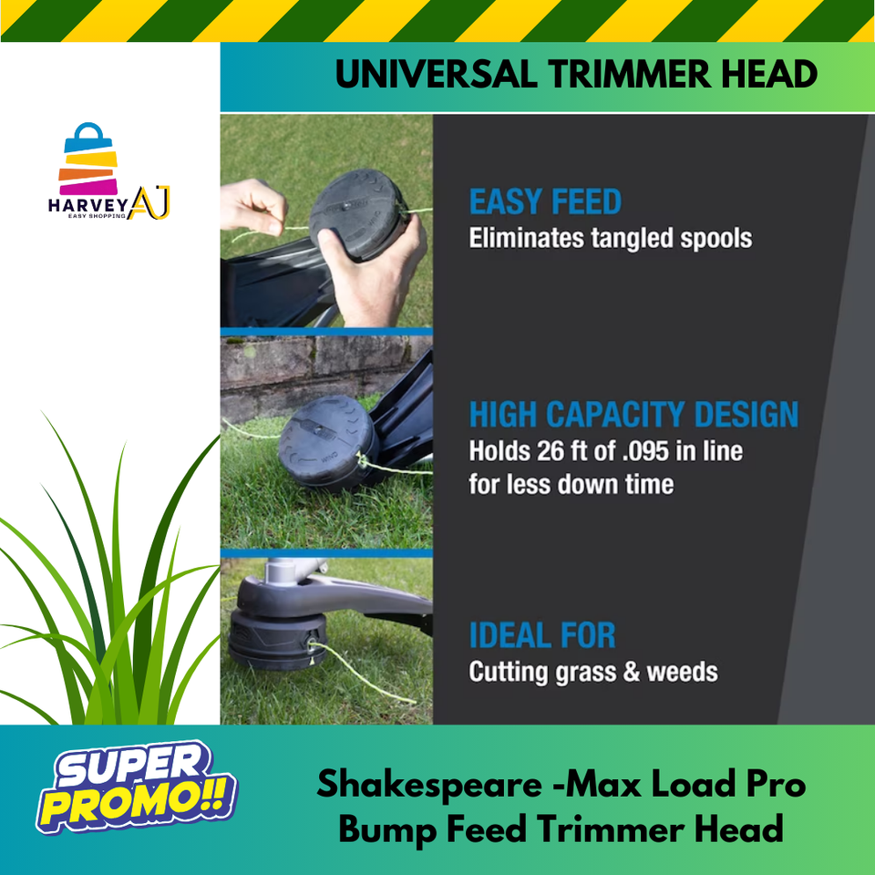 Shakespeare Max Load Pro Bump Feed Replacement Trimmer Head -Universal ...