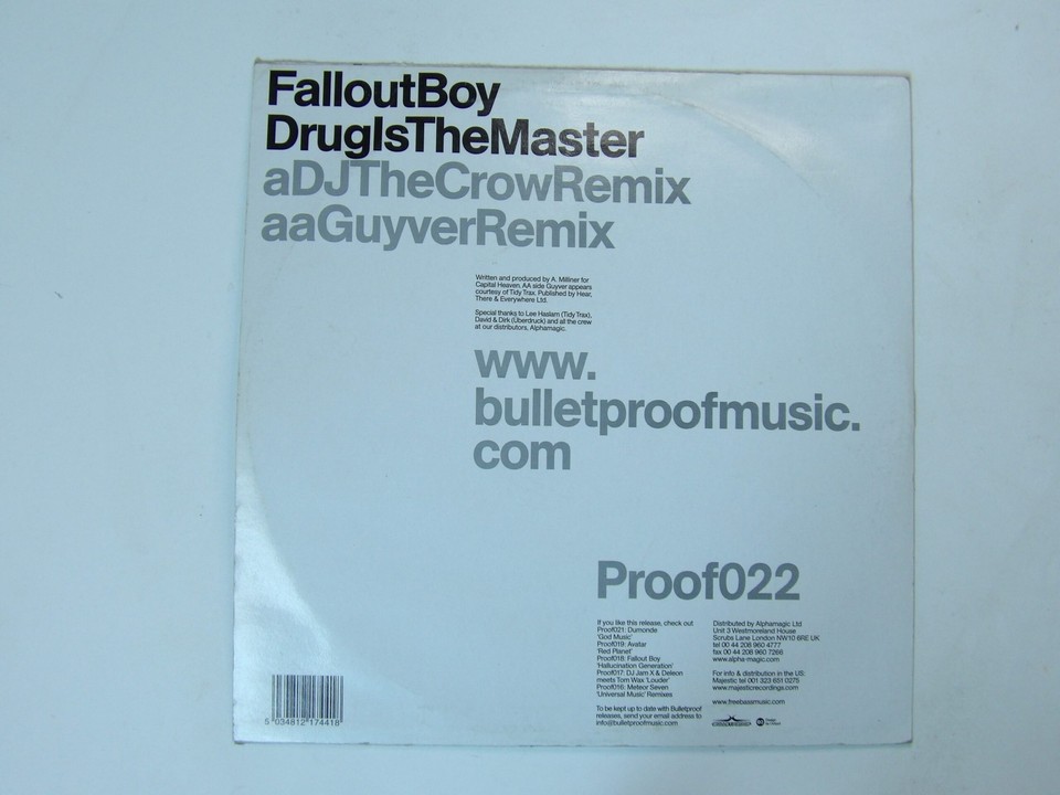 Fallout Boy: Drug Is The Master Remixes 2003 RED VINYL 12" | eBay