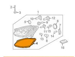 OEM MERCEDES BENZ S W221 FRONT LEFT HEADLIGHT SEAL A2218260158 GENUINE ...