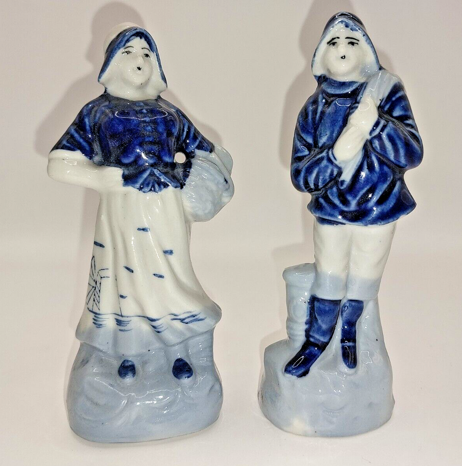 vintage 1940s Blue Delft style Dutch Figurines | eBay
