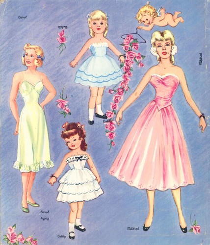 VNTG 1955 PAPER DOLL PARADE 16 PG LASR REPRODUCTIN~Org SZ UNCT FREE SH ...
