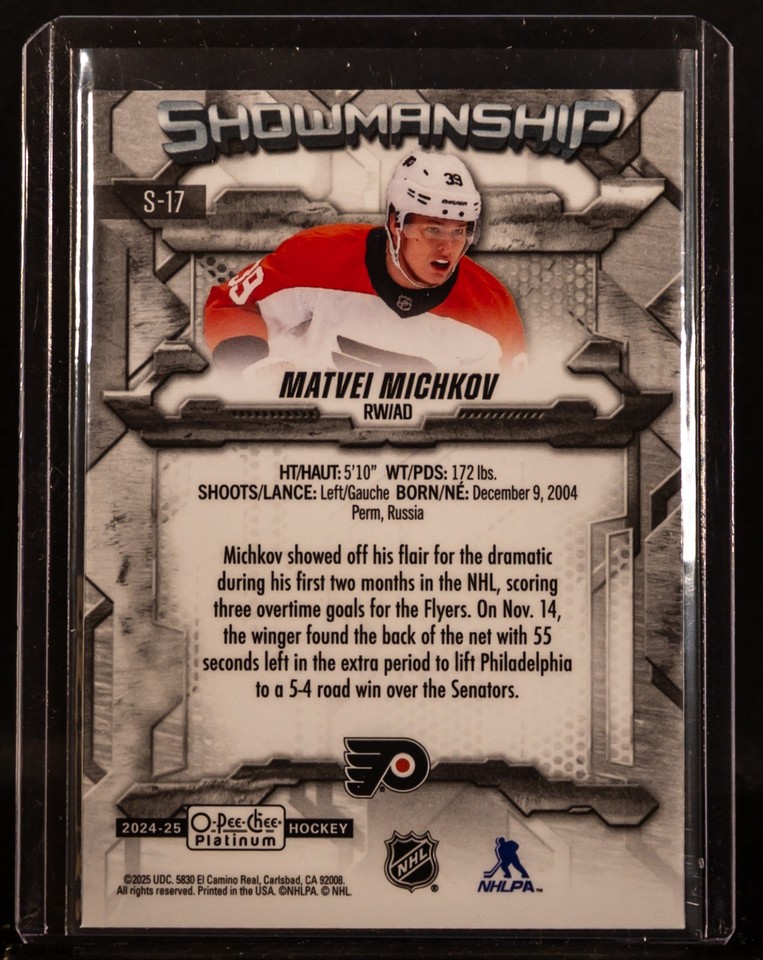 Matvei Michkov 2024 O-Pee-Chee Platinum #S-17 Showmanship | eBay