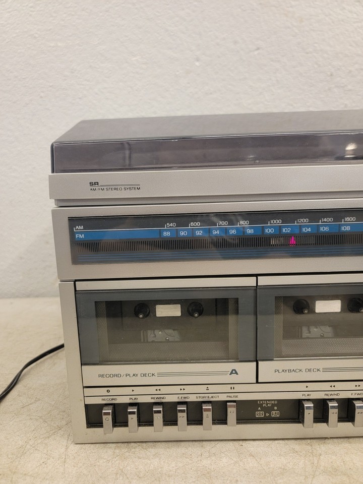 Sears SR Dual Cassette Player/Recorder AM/FM Stereo & Record Player W ...