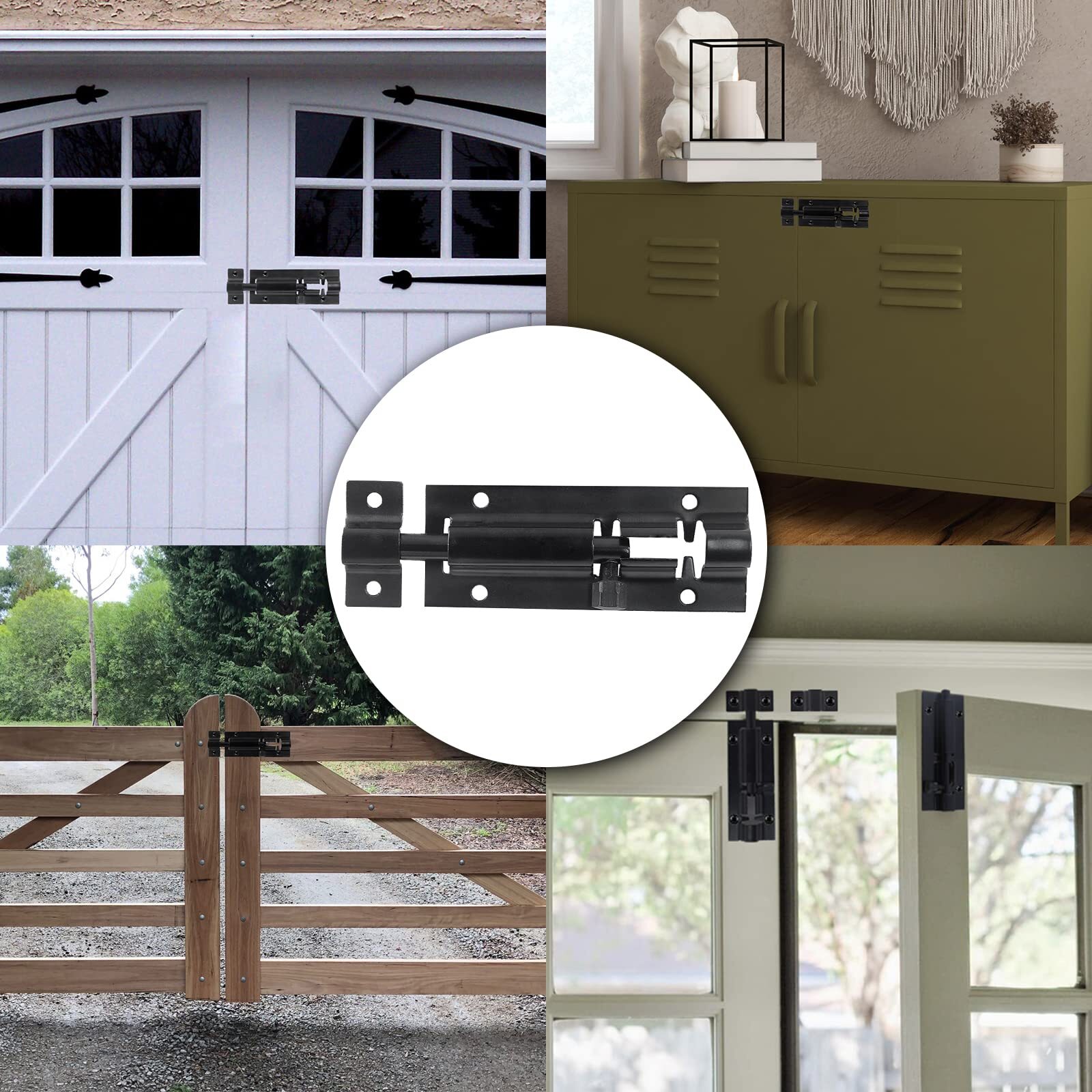 3 Inch Barrel Bolt Latch Stainless Steel Door Latch Pack of 2 Black | eBay