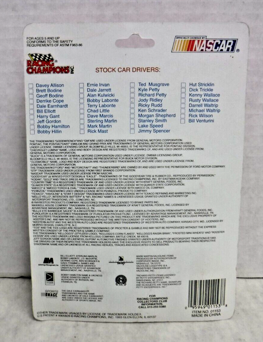 Jimmy Spencer 12 Meineke Racing Champions Diecast Car 110923AST2 | eBay