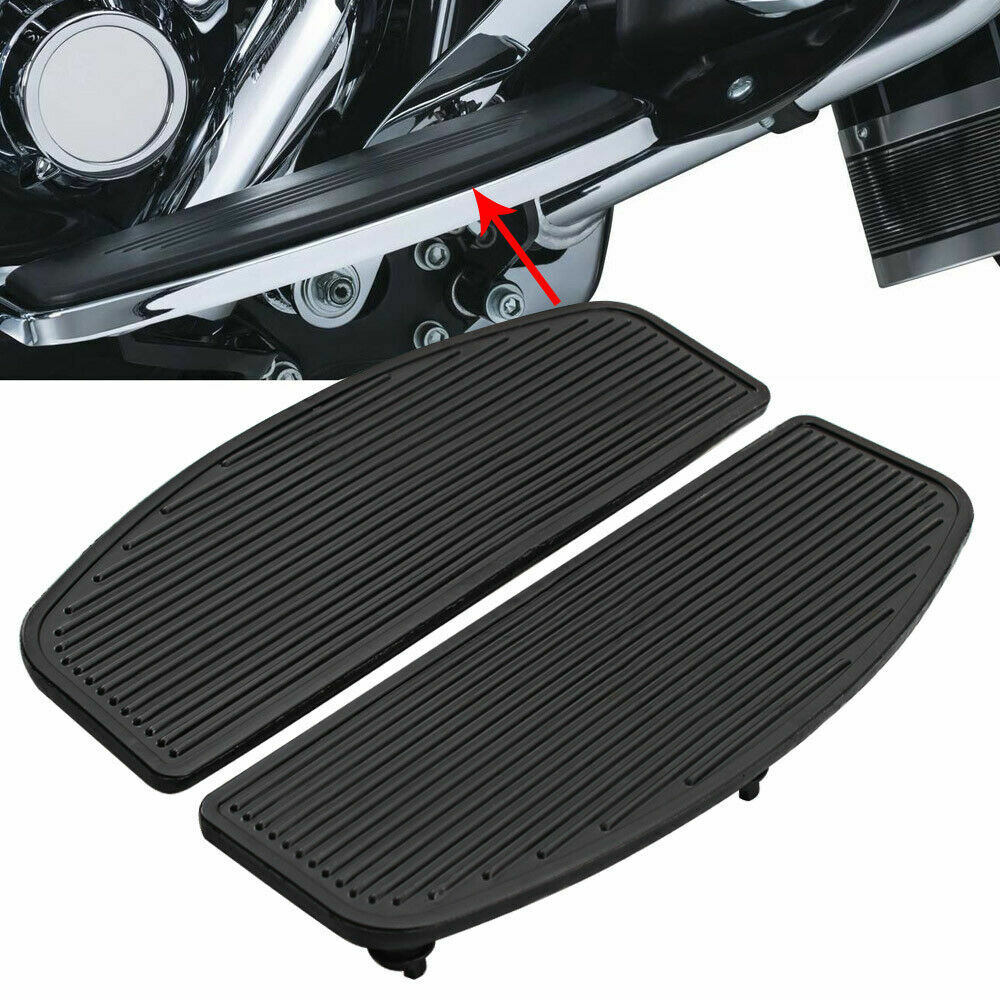 1 Pair Black Footboards For Harley Dyna Touring Electra Glide Road King ...