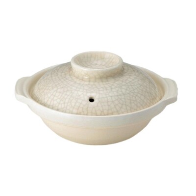 Japanese Ginpo 31cm Clay Pot Ceramic Hot Pot Casserole #10 5-6 people 2 ...