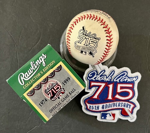HANK AARON 1999 RAWLINGS 715 25th ANNIVERSARY OFFICIAL MLB BASEBALL ...
