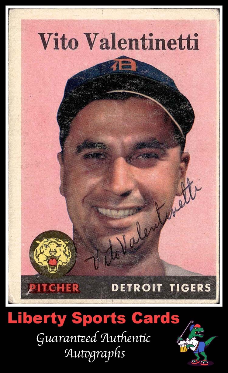 1958 Topps Vito Valentinetti #463 Authentic Autographed Card Detroit ...