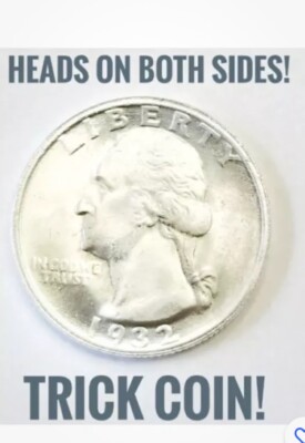 The Original Double Sided 1932 Two Headed Quarter -Coin Has 2 Heads ...