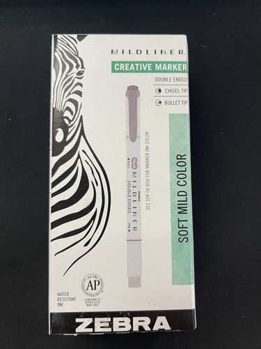12 Zebra Pen Mildliner Double Ended Markers: Chisel & Bullet Tip: Coral ...