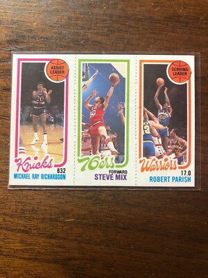 1980-81 Topps Scoring Leader Robert Parish, Steve Mix & Richardson | eBay