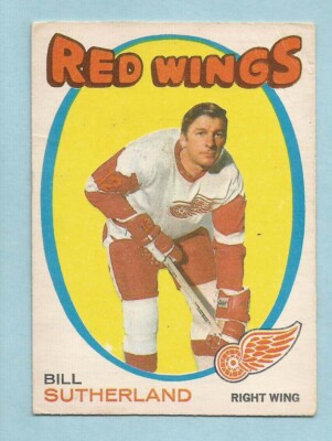 1971-72 OPC O-Pee-Chee Hockey Bill Sutherland #141 Detroit Red Wings VG ...