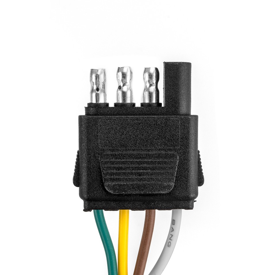 4 Pin Flat to 7 Way RV & 4 Plat Trailer Truck Adapter Wiring Plug with ...