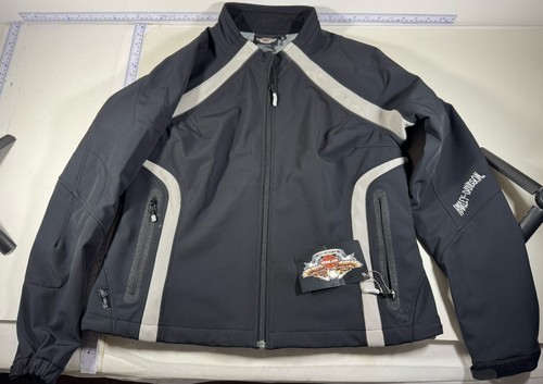 NWT Harley Davidson Jacket Womens XL Black Motorcycle Full Zip Soft ...