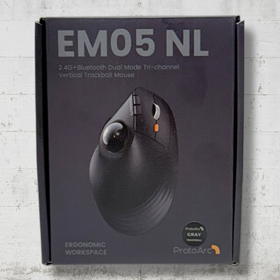 ProtoArc EM05 NL Vertical ERGONOMIC Wireless Violet Trackball ...