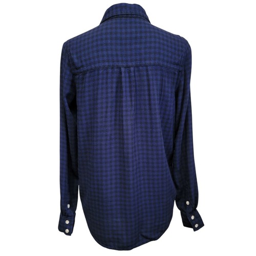 Universal Thread Blue Black Gingham Shirt Womens Sz XS Button Front ...
