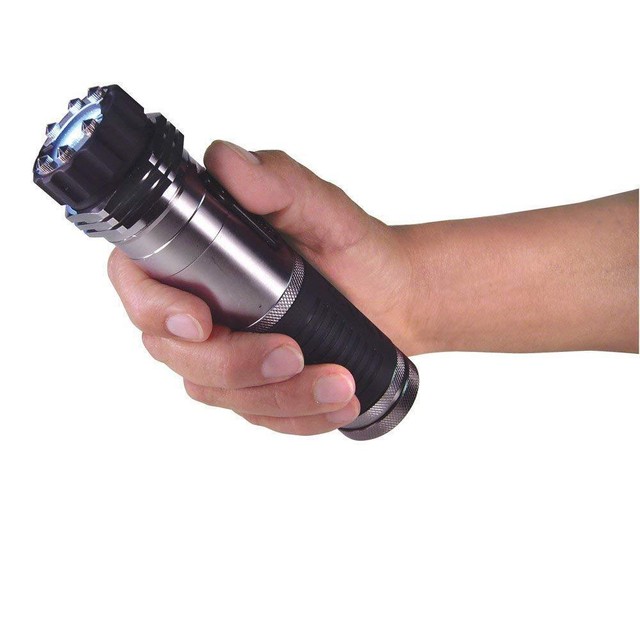 Zap Light 1 Million Volts Stun Gun Flashlight With Spike Electrodes for ...