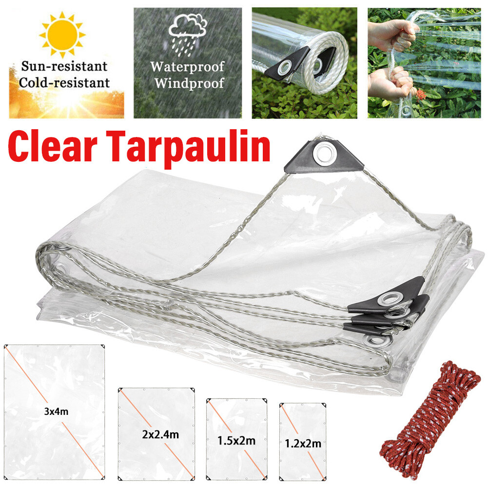 Wasserdichte Transparente PVC Plane mit Ösen Klare Garten LKW Plane ...