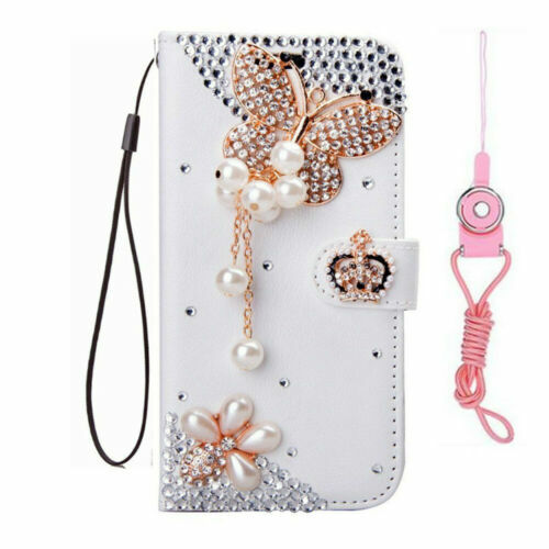 For Consumer Cellular ZTE Avid 589 Z5158 CASE Leather Wallet Bling ...