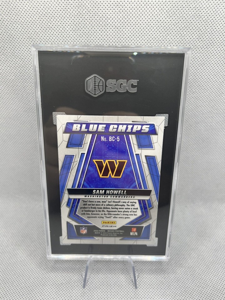 2022 Mosaic - Sam Howell BLUE CHIPS - Gem Mint 10 Commanders BC-5 ...