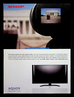 Sharp Aquos HDTV TV Television 2005 Trade Print Magazine Ad Poster ...
