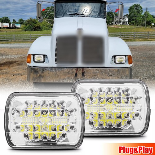 2024 Newest pair 130W 7x6" 5x7inch LED HI/LO Headlights for Kenworth ...