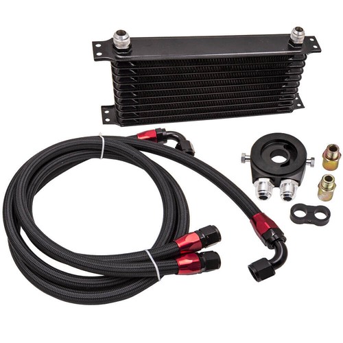 10 Row 10AN AN10 Universal Engine Transmission Oil Cooler Filter ...