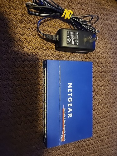 NetGear GS108 ProSafe 8-port Gigabit Switch v3 W/power Adapter | eBay