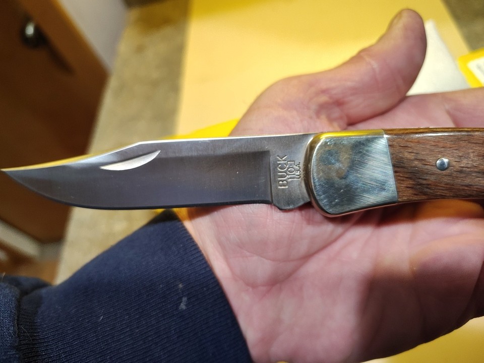 Rare Buck 110 Rocky Mountain Elk Foundation Knife RMEF Folding Blade ...